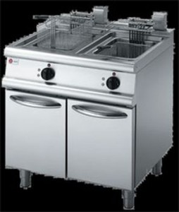 BARON SPLIT POT GAS DEEP FRYER – 10L 7FRI-G610 | Channon